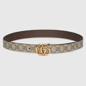 Gucci Gg Marmont Reversible Belt - Beige