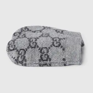 Gucci Baby Gg Pattern Wool Hat, Size - Grey