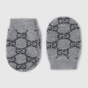 Gucci Gg Pattern Wool Hat - Grey