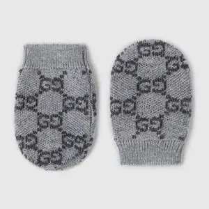 Gucci Baby Gg Pattern Wool Hat, Ize - Grey