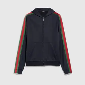 Gucci Gg Jersey Jacquard Zip Jacket - Blue