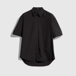Gucci Gg Canvas Linen Blend Bowling Shirt - Grey