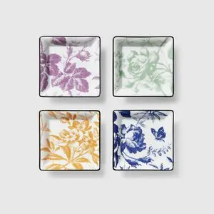Gucci Flora Sketch Print Round Box Blue
