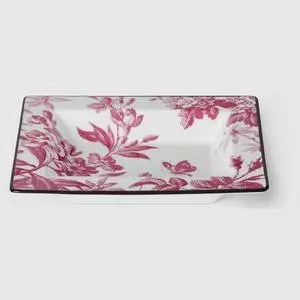 Gucci Flora Sketch Print Round Box - Red