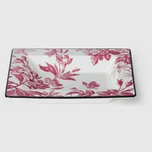 Gucci Flora Sketch Print Round Box - Red