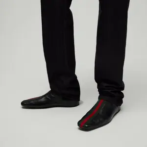 Gucci Lasered Gg Leather Chelsea Ankle Boots - Black