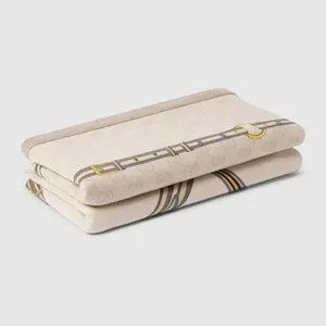 Gucci Double-sided Gg Quilted Cotton Blanket - Beige