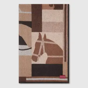 Gucci Gg Quilted Cotton Blanket - Brown
