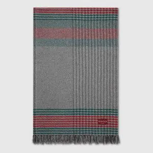 Gucci Gg Quilted Cotton Blanket - Grey