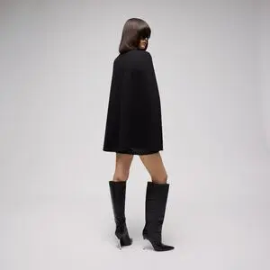 Gucci Wool And Silk Horsebit Cape - Black