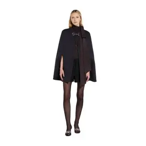 Gucci Wool And Silk Horsebit Cape