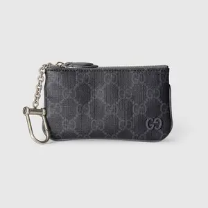 Gucci Ophidia Gg Supreme Canvas Keychain - Black