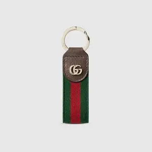 Gucci Ophidia Gg Supreme Canvas Keychain - Red