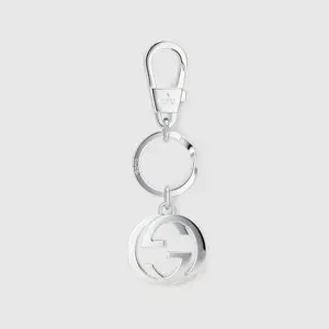 Gucci Ophidia Gg Supreme Canvas Keychain - Silver