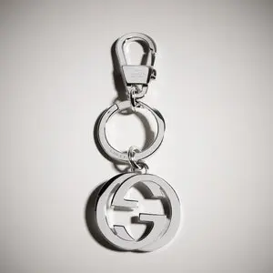 Gucci Ophidia Gg Supreme Canvas Keychain - Silver