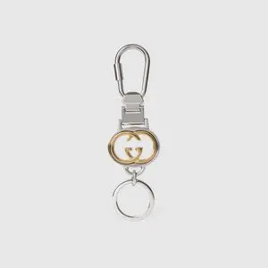 Gucci Ophidia Gg Supreme Canvas Keychain - Silver