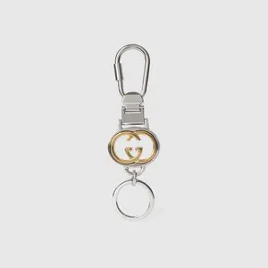 Gucci Ophidia Gg Supreme Canvas Keychain - Silver