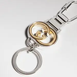 Gucci Ophidia Gg Supreme Canvas Keychain - Silver