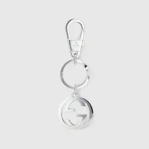 Gucci Ophidia Gg Supreme Canvas Keychain - Silver