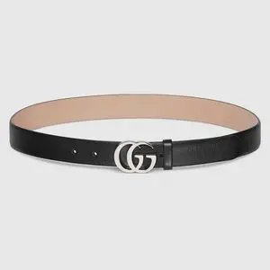 Gucci Reversible Belt With Interlocking G Buckle - Black