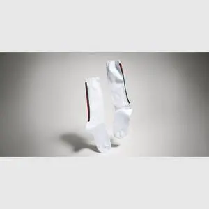 Gucci Gg Cotton Socks With Web Detail - White