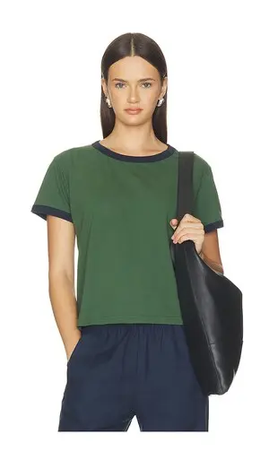 LESET Margo Ringer Tee In . Also - Green