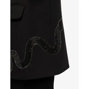 Zadig&Voltaire Vanille Rhinestone-embellished Stretch-woven Blazer