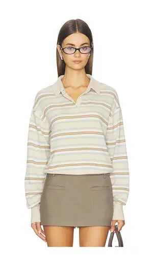 Guest In Residence Collegiate Stripe Polo In . Also - Multi