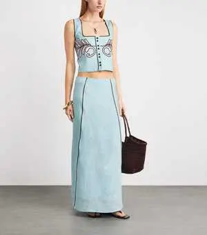 Lug Von Siga Mila Linen Maxi Skirt