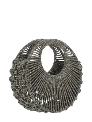 HIBOURAMA Jaya Crystal-embellished Woven Tote Bag - Brown