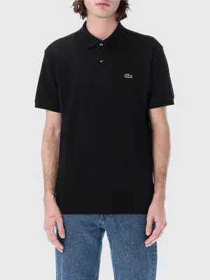 Lacoste Classic Short-sleeved Cotton Polo Shirt With Logo Patch - Black