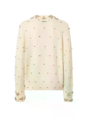 Pinko Crystal-embellished V-neck Sweater