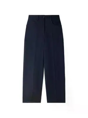 Sandro High-waisted Wide-leg Palazzo Trousers - Blue
