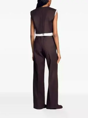Sandro Cropped Layered-detail Top