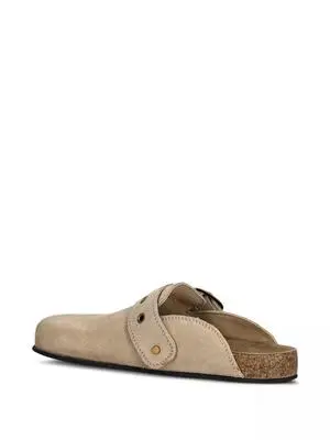 ALLSAINTS Buckled Suede Flat Mules