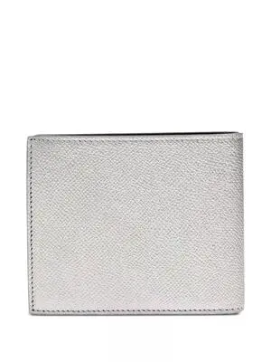 Balenciaga Textured Graphic Leather Wallet - Silver