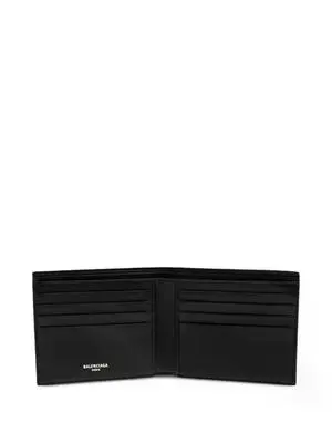 Balenciaga Textured Graphic Leather Wallet