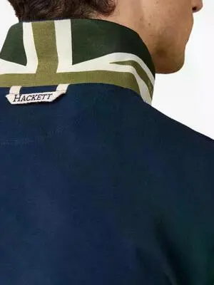 HACKETT LONDON Union Jack Colour-block Polo Shirt