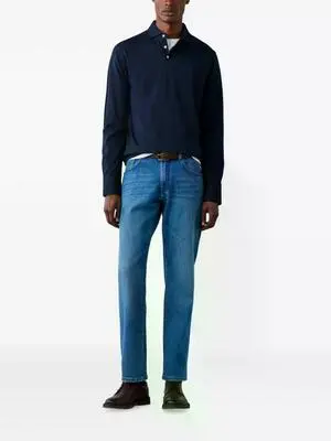 HACKETT LONDON Long-sleeve Polo Shirt - Blue