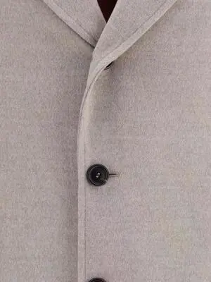 Brunello Cucinelli Single-breasted Fleece Wool Coat