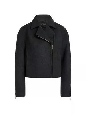 Karl Lagerfeld Logo-plaque Biker Jacket - Grey