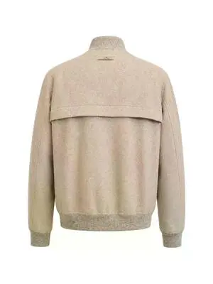 Paul & Shark Ribbed-trim Cashmere Bomber Jacket