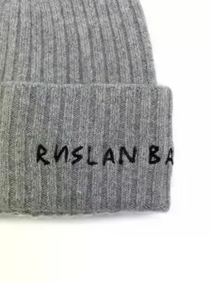 Ruslan Baginskiy Logo-embroidered Ribbed Beanie Hat