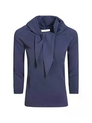 Max Mara Hooded Raglan-sleeve Sweater - Blue
