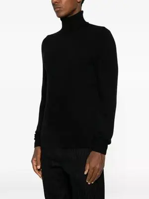 Malo Roll-neck Knitted - Black