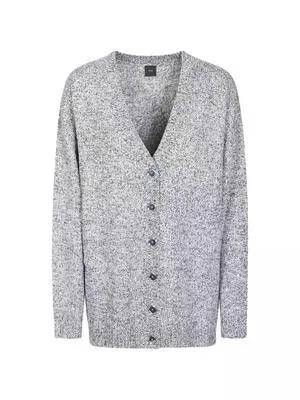 Pinko Fully Rhinestoned Wool-blend Cardigan - Silver