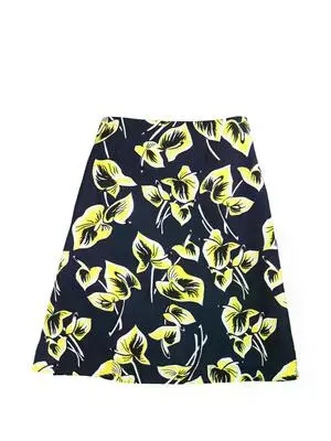 Marni Flower-print Mini Skirt - Blue
