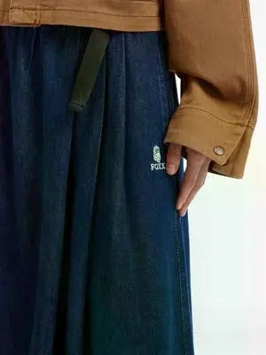FINGERCROXX Logo-embroidered Buckled Skirt