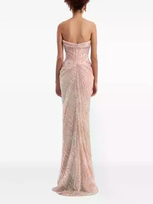 GEMY MAALOUF Strapless Sweetheart Neckline Gown With Bead Embellishments