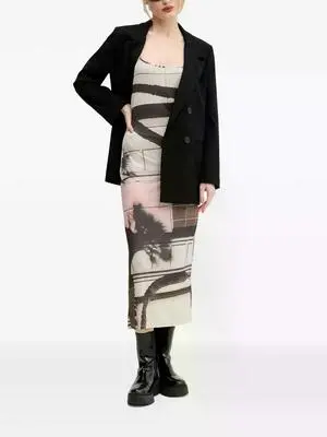 Desigual Graphic-print Midi Dress